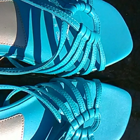easy street | Shoes | Turquoise Sandals For Summer Fun | Poshmark